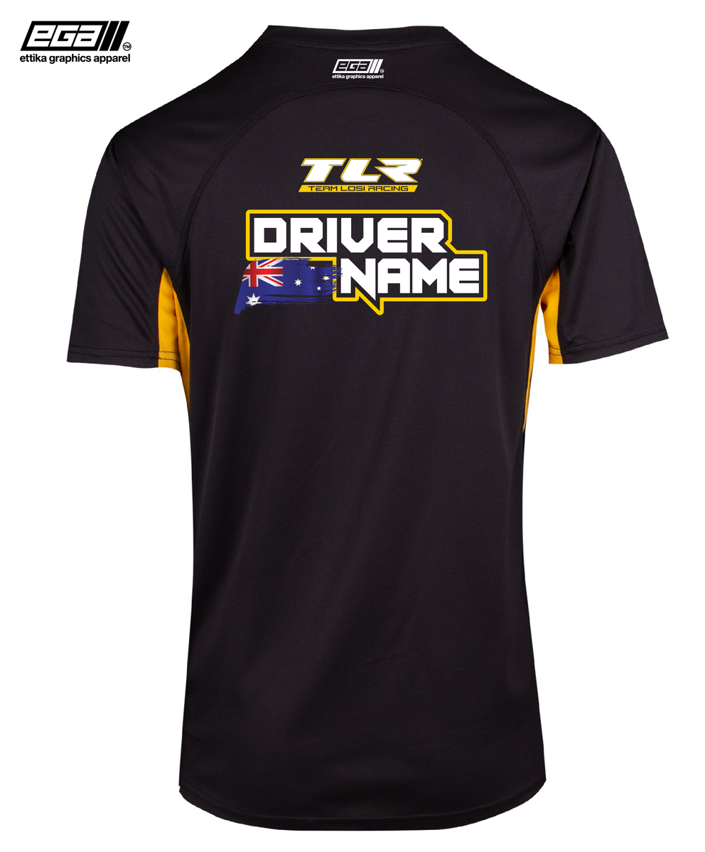Team Losi Racing Sponsor/Driver Name Performance Black/Yellow T-Shirt ...